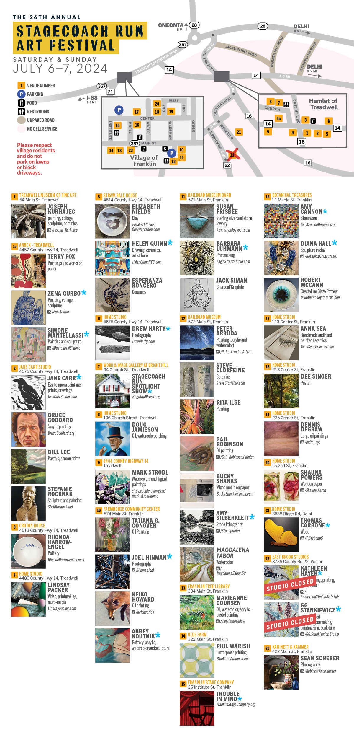 Stagecoach Run Map 2024 - Stagecoach Run Art Festival