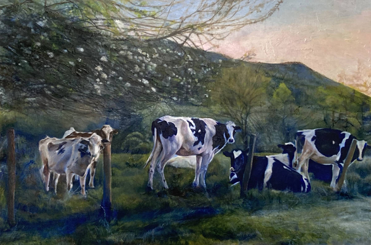 Cows in the Field III - Stagecoach Run Art Festival