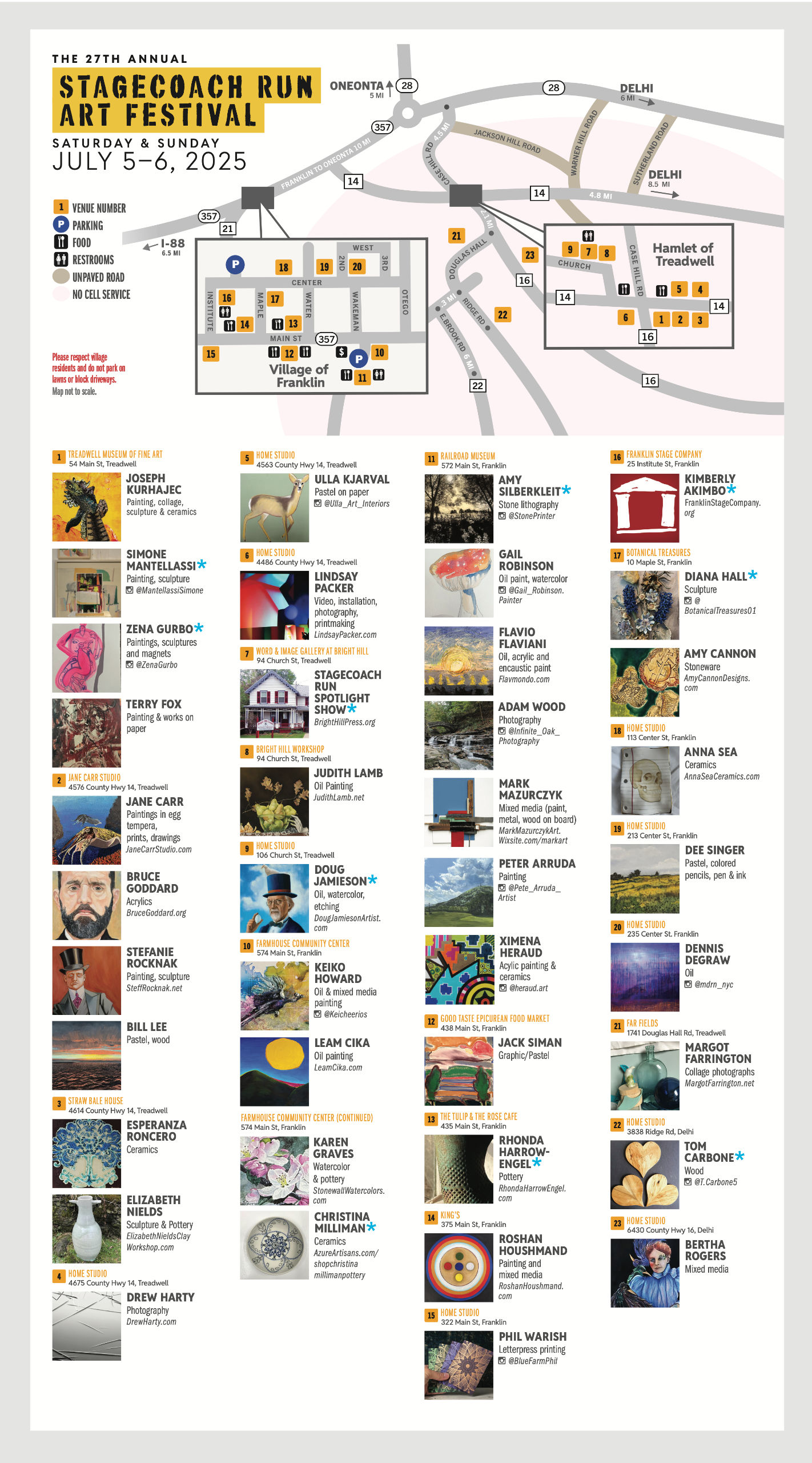 Stagecoach Run Map 2025 - Stagecoach Run Art Festival